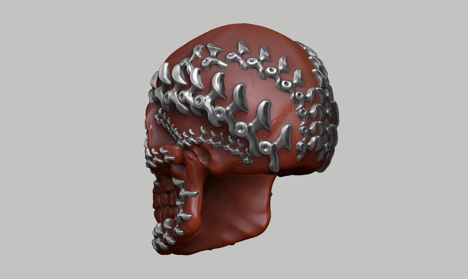 skull robot head a16 3d print model 3D model 3D printable | CGTrader