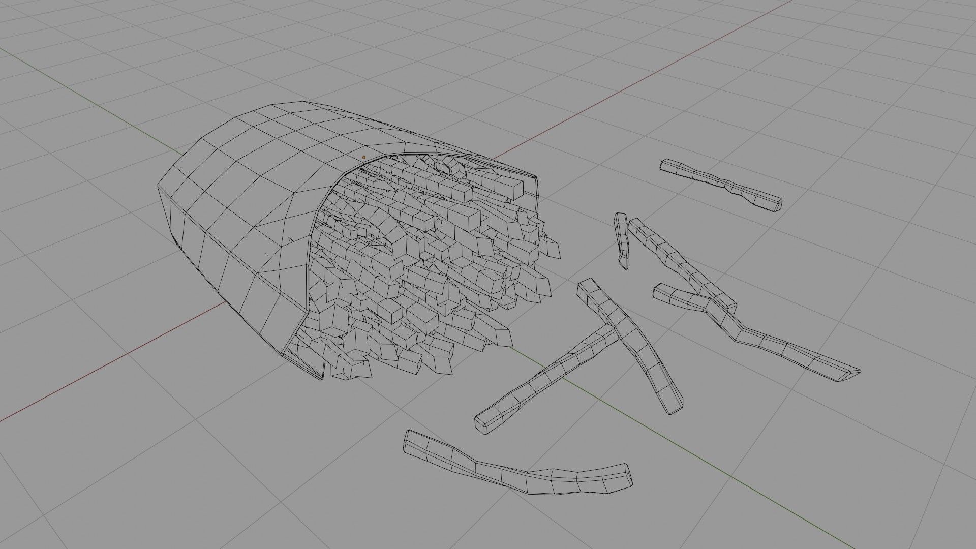 3D model fast food french fries with pbr textures VR / AR / low-poly ...