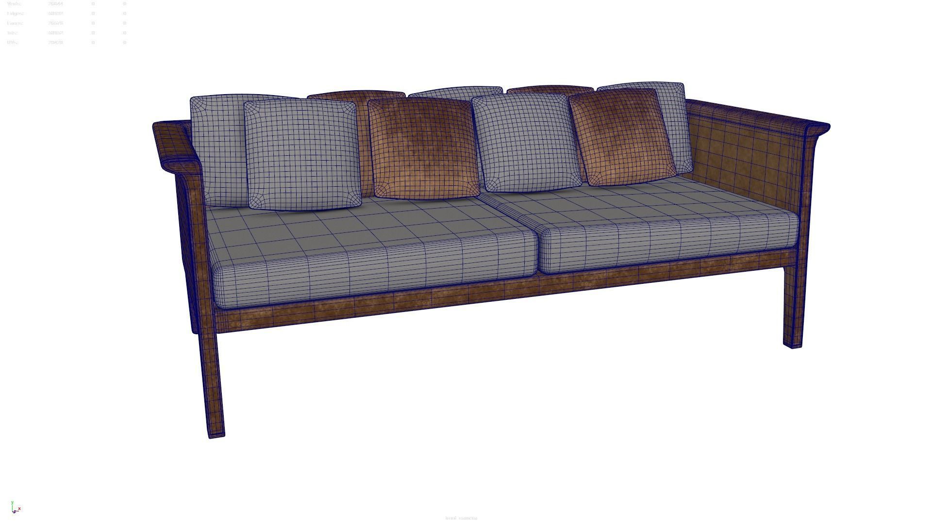 Franz Sofa Couch Fabric Vintage PBR 4k Texture 3D model | CGTrader