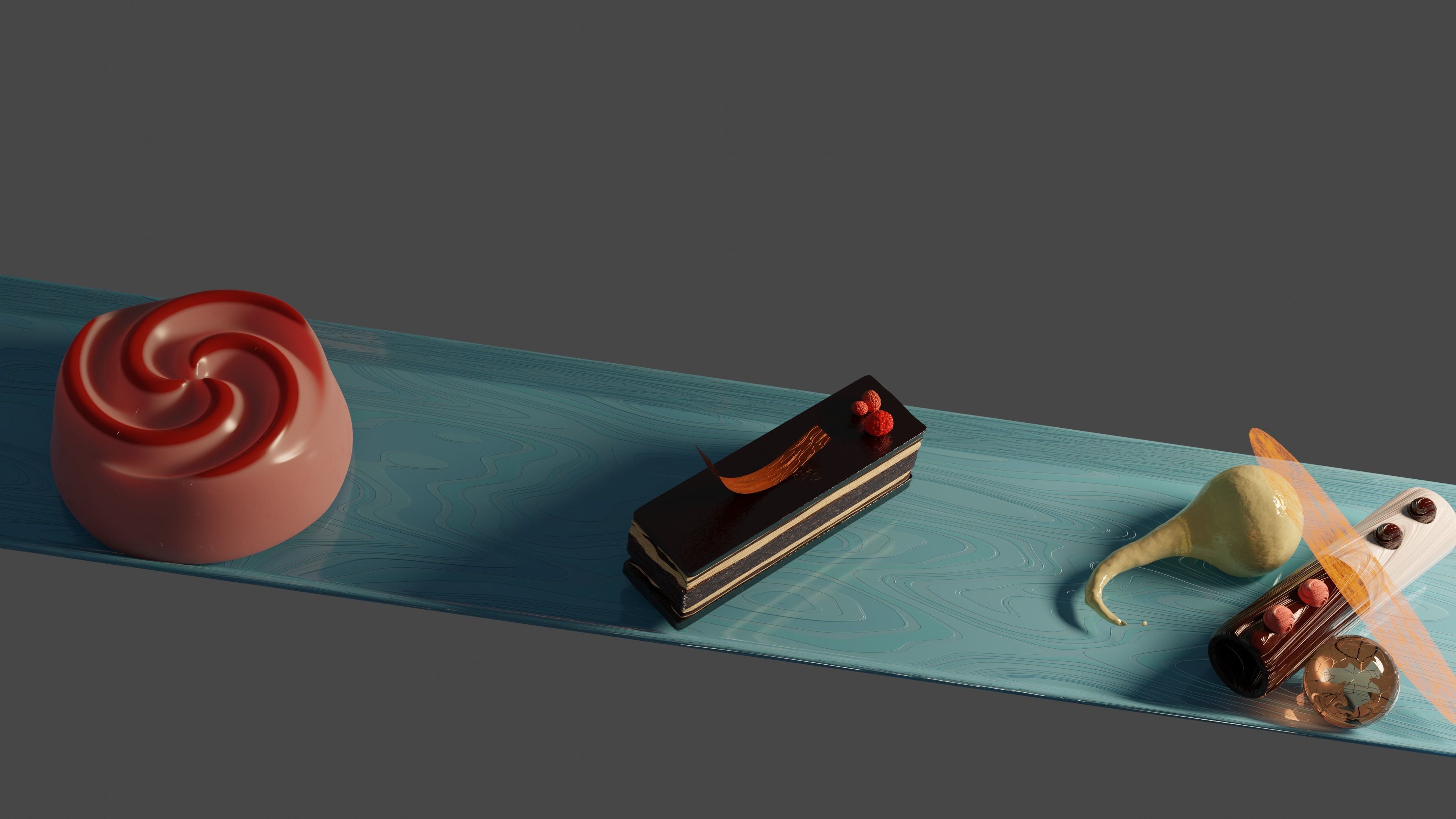 Fancy Dessert Cake 3D model | CGTrader