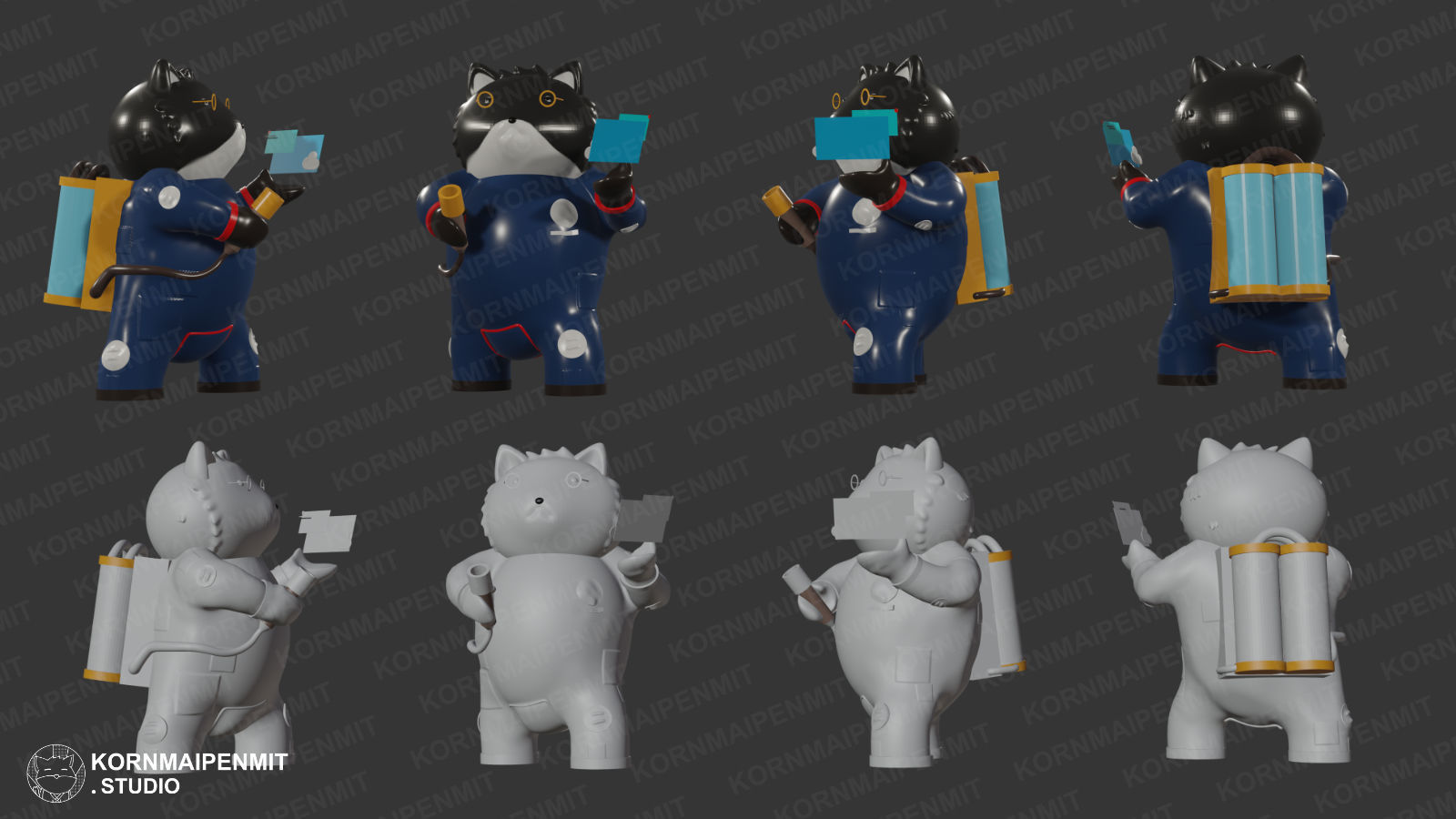 Cat cloud 3D model | CGTrader