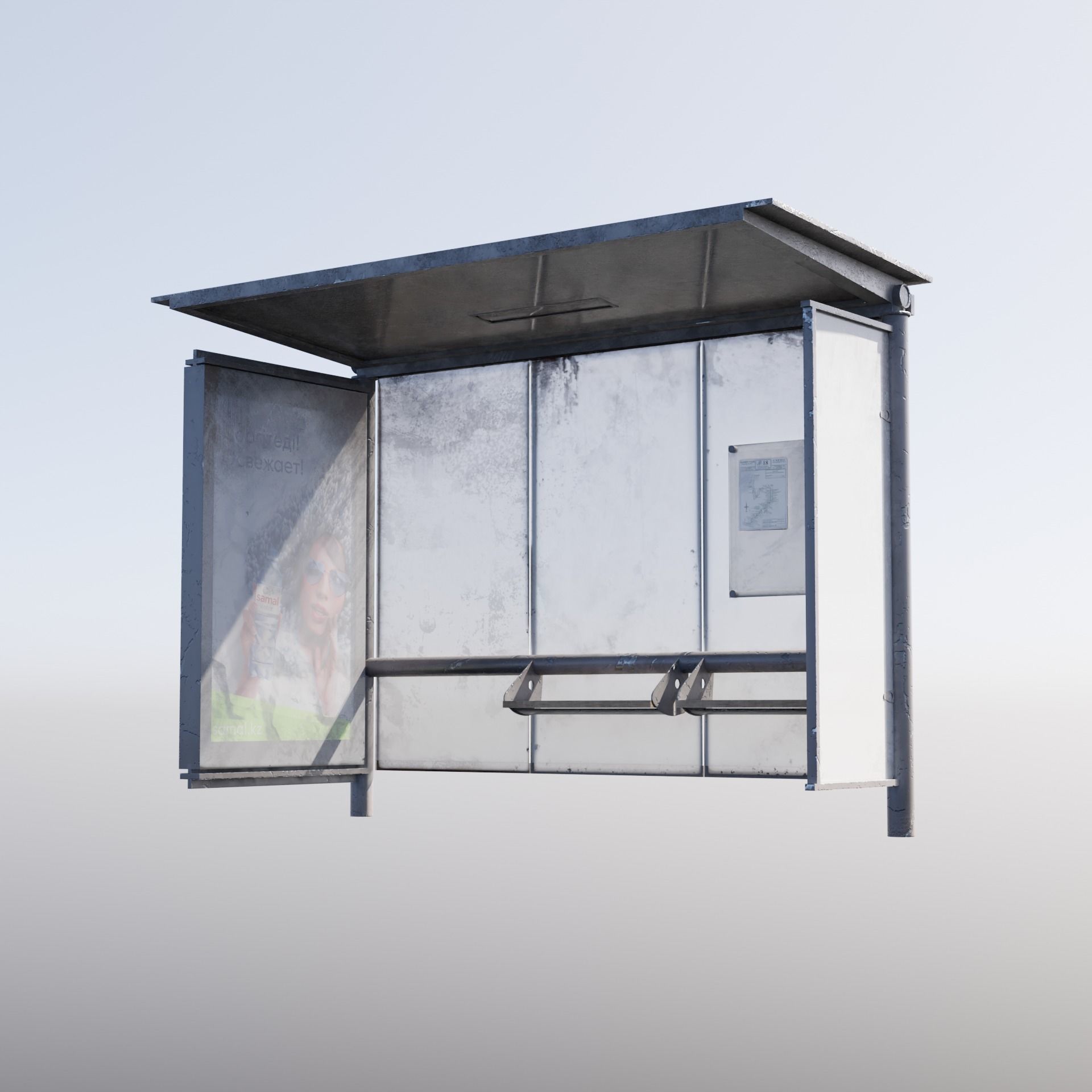 3D model Citizen Bus Stop VR / AR / low-poly | CGTrader