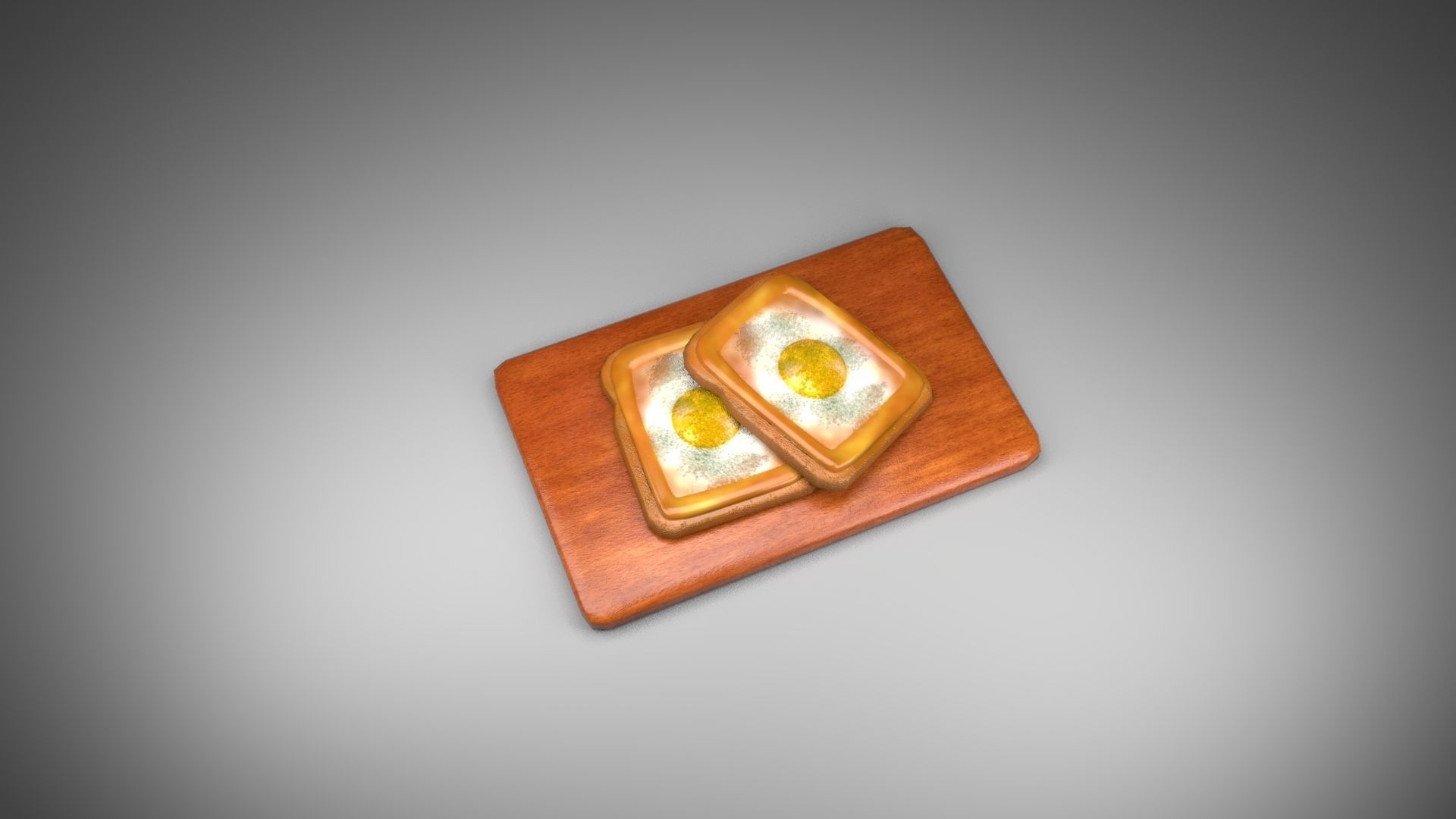 3D model Egg Toast VR / AR / low-poly | CGTrader