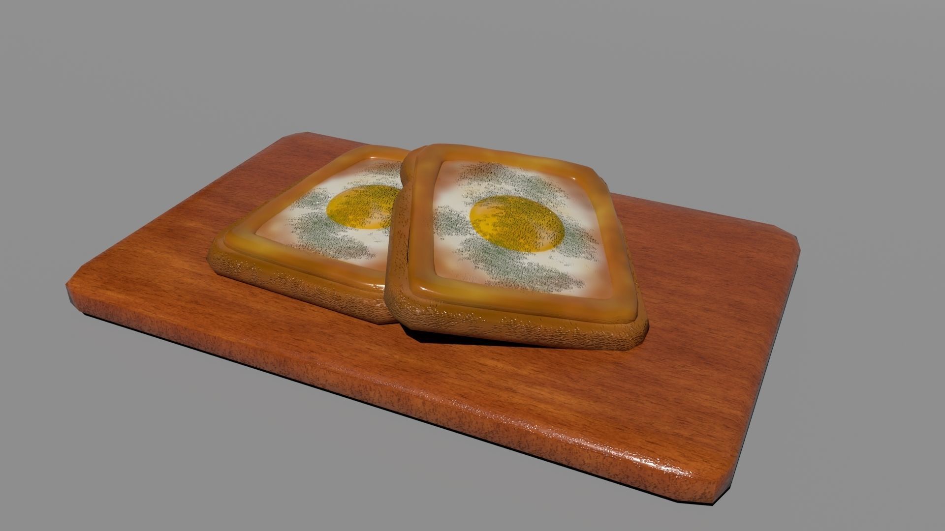 3D model Egg Toast VR / AR / low-poly | CGTrader