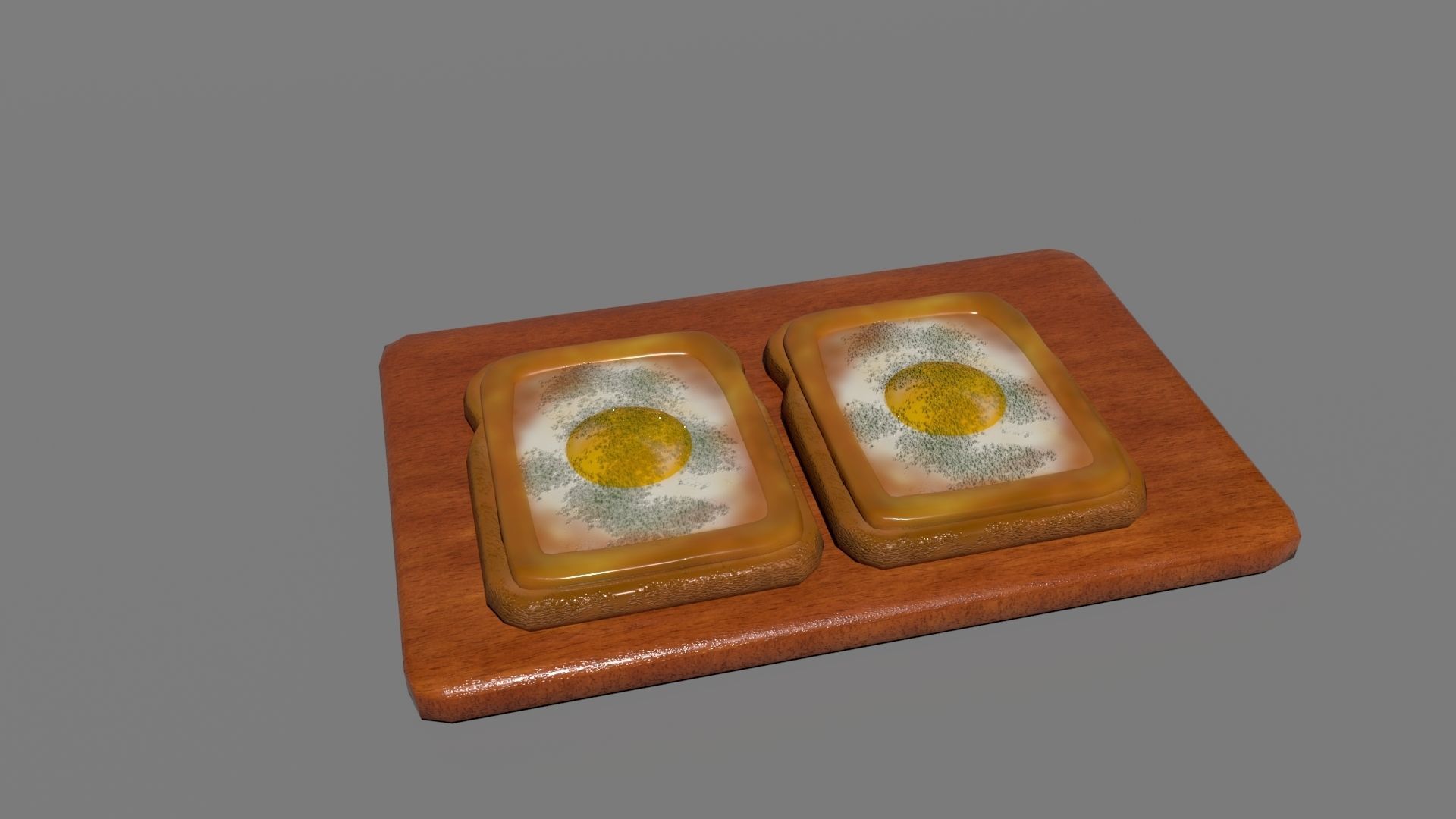 3D model Egg Toast VR / AR / low-poly | CGTrader