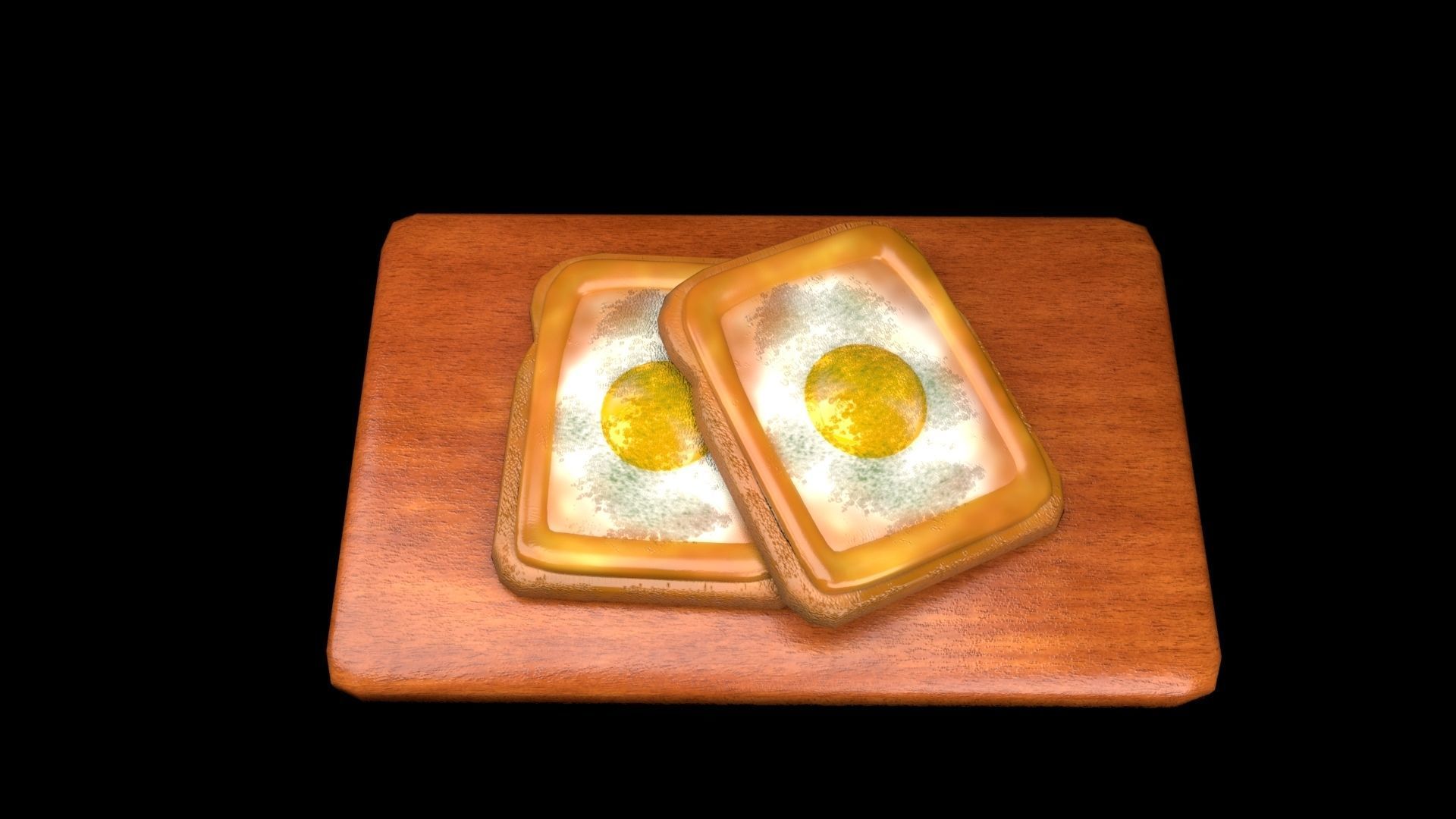 3D model Egg Toast VR / AR / low-poly | CGTrader