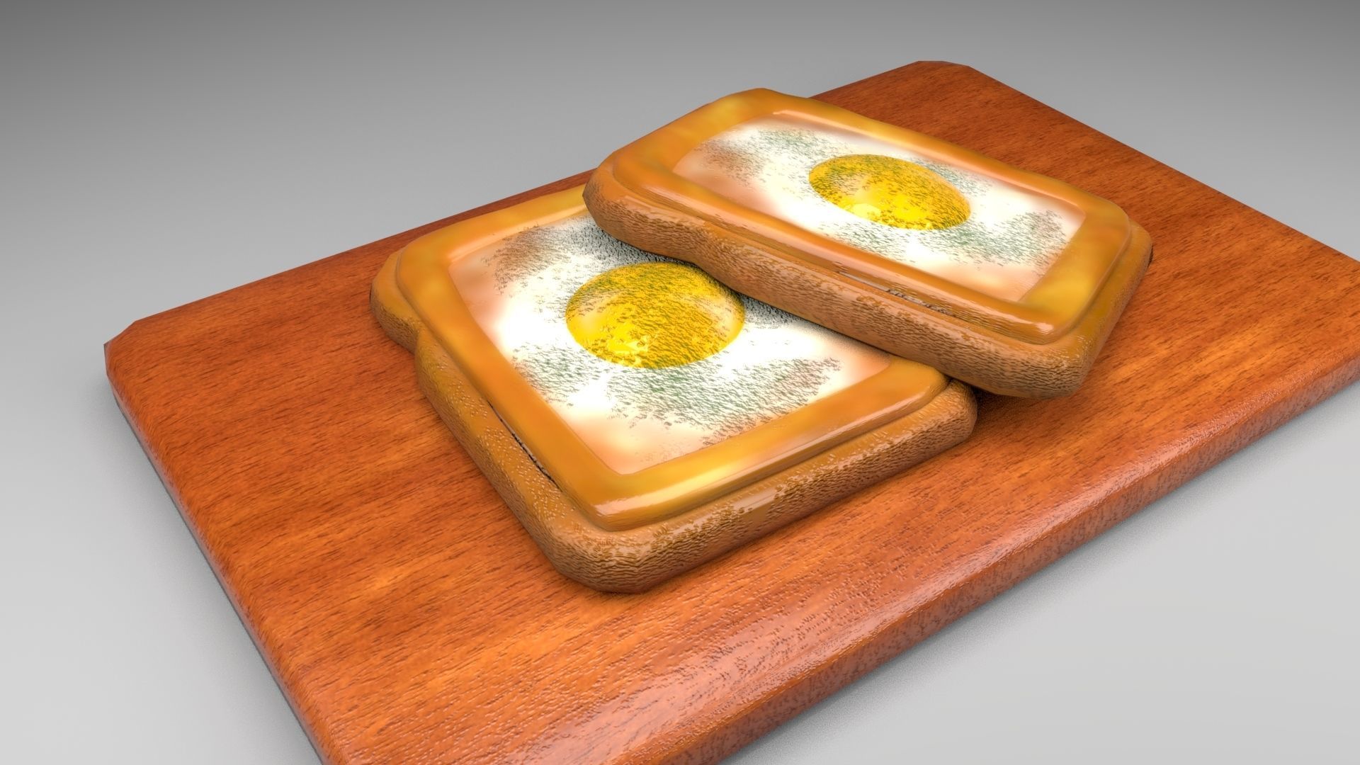 3D model Egg Toast VR / AR / low-poly | CGTrader