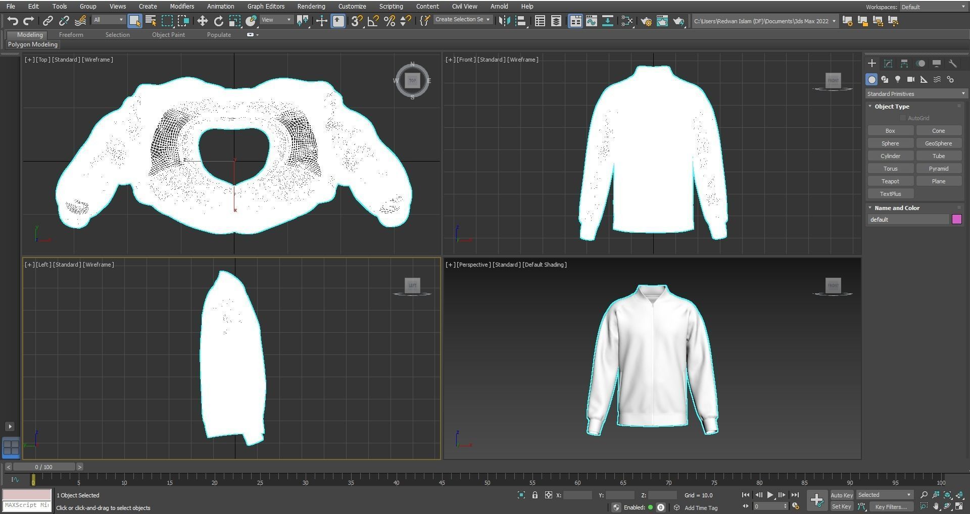 Raglan Sleeve Premium Knit Jacket Design 3D model | CGTrader