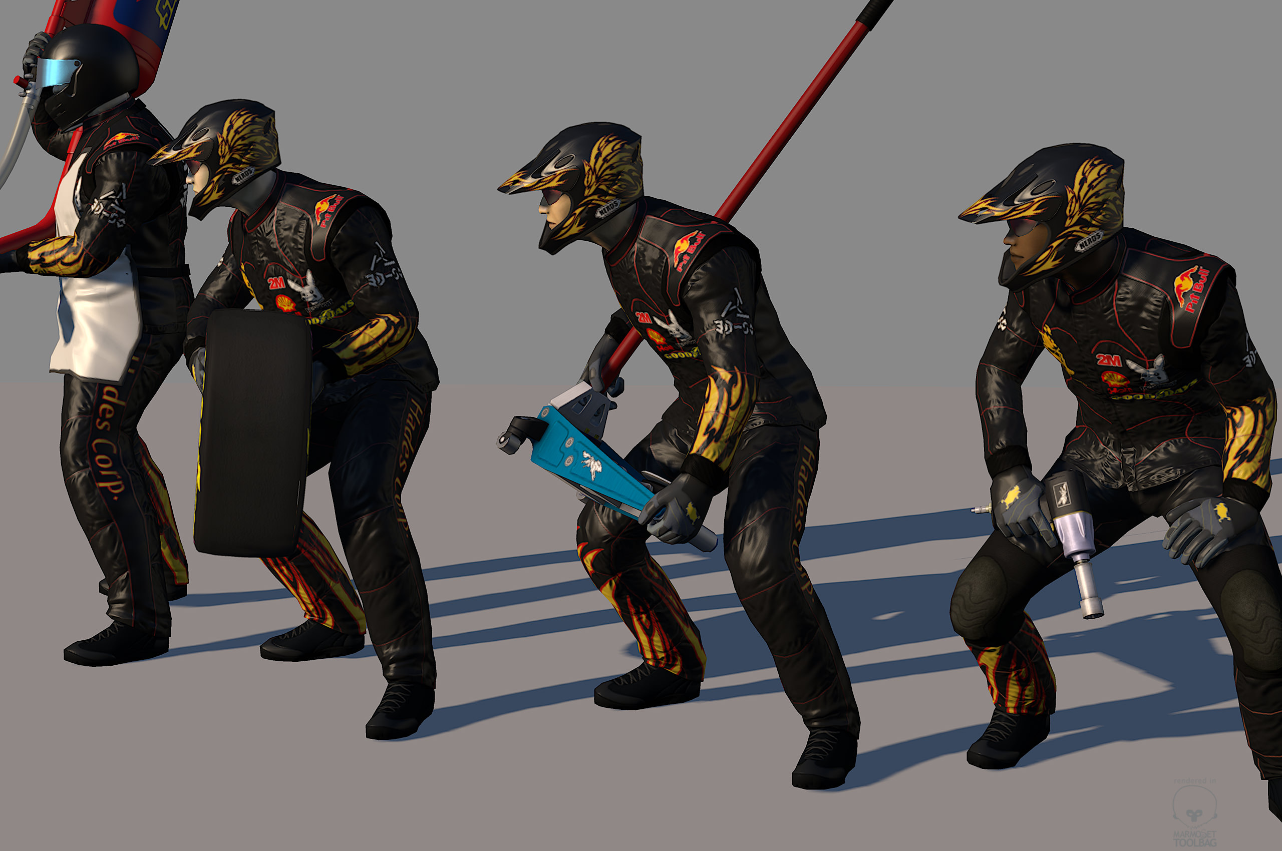 Pit Crew 3D Model Game ready rigged .max .obj .fbx - CGTrader.com