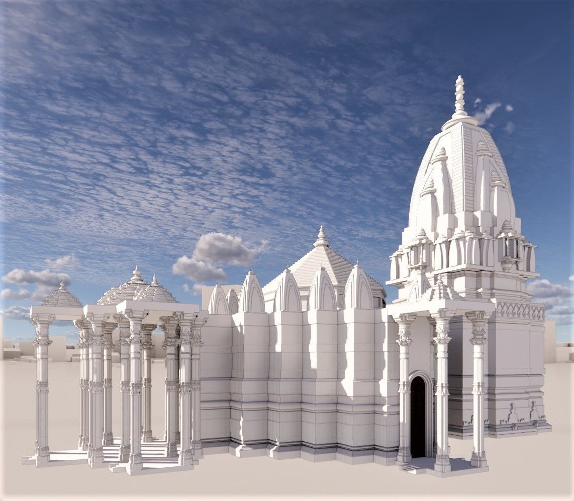 indian hindu temple mandir 3D model | CGTrader