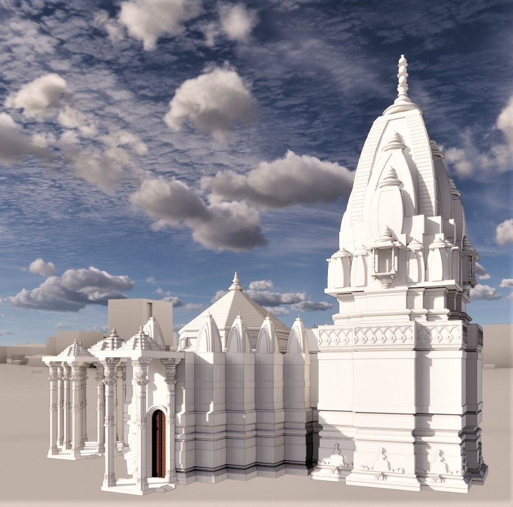 indian hindu temple mandir 3D model | CGTrader