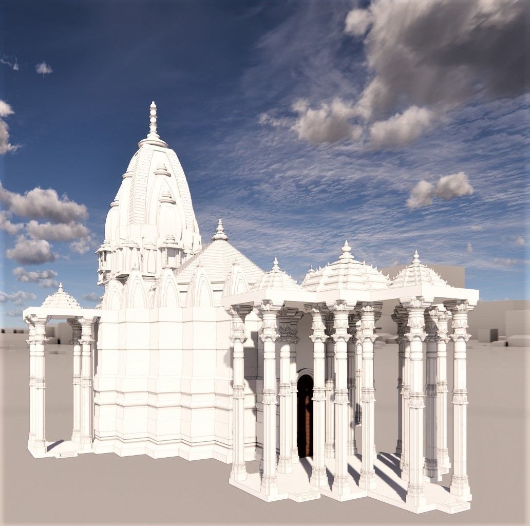 indian hindu temple mandir 3D model | CGTrader
