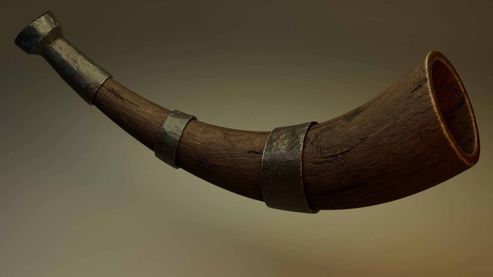 3D model Rustic Horn VR / AR / low-poly | CGTrader
