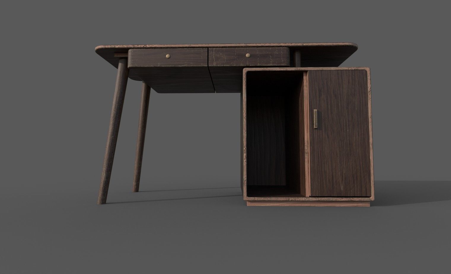 3D model Old Rustic Desk VR / AR / low-poly | CGTrader