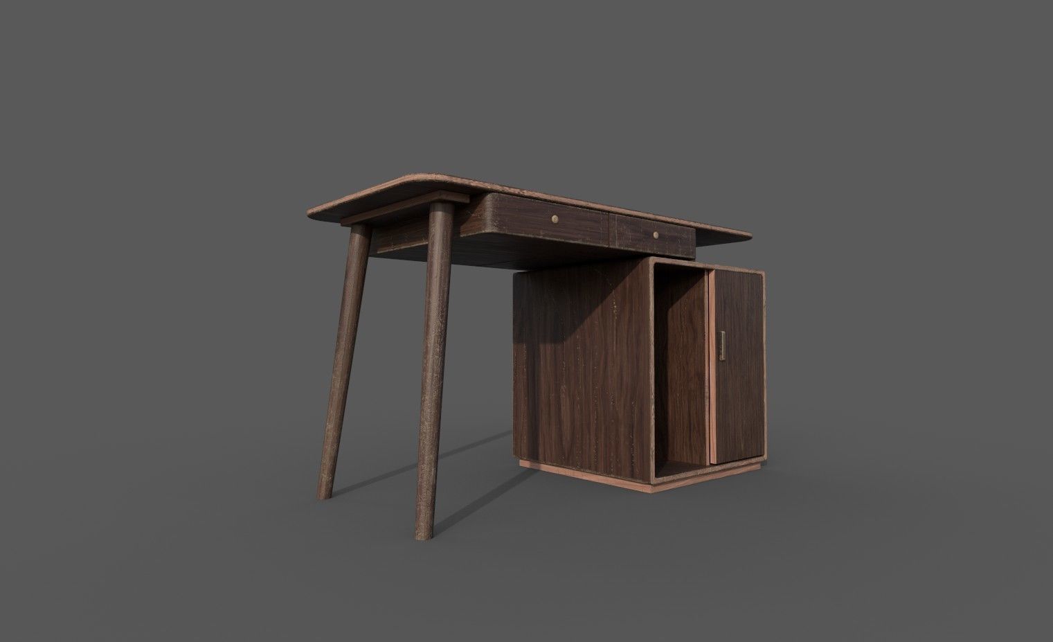 3D model Old Rustic Desk VR / AR / low-poly | CGTrader