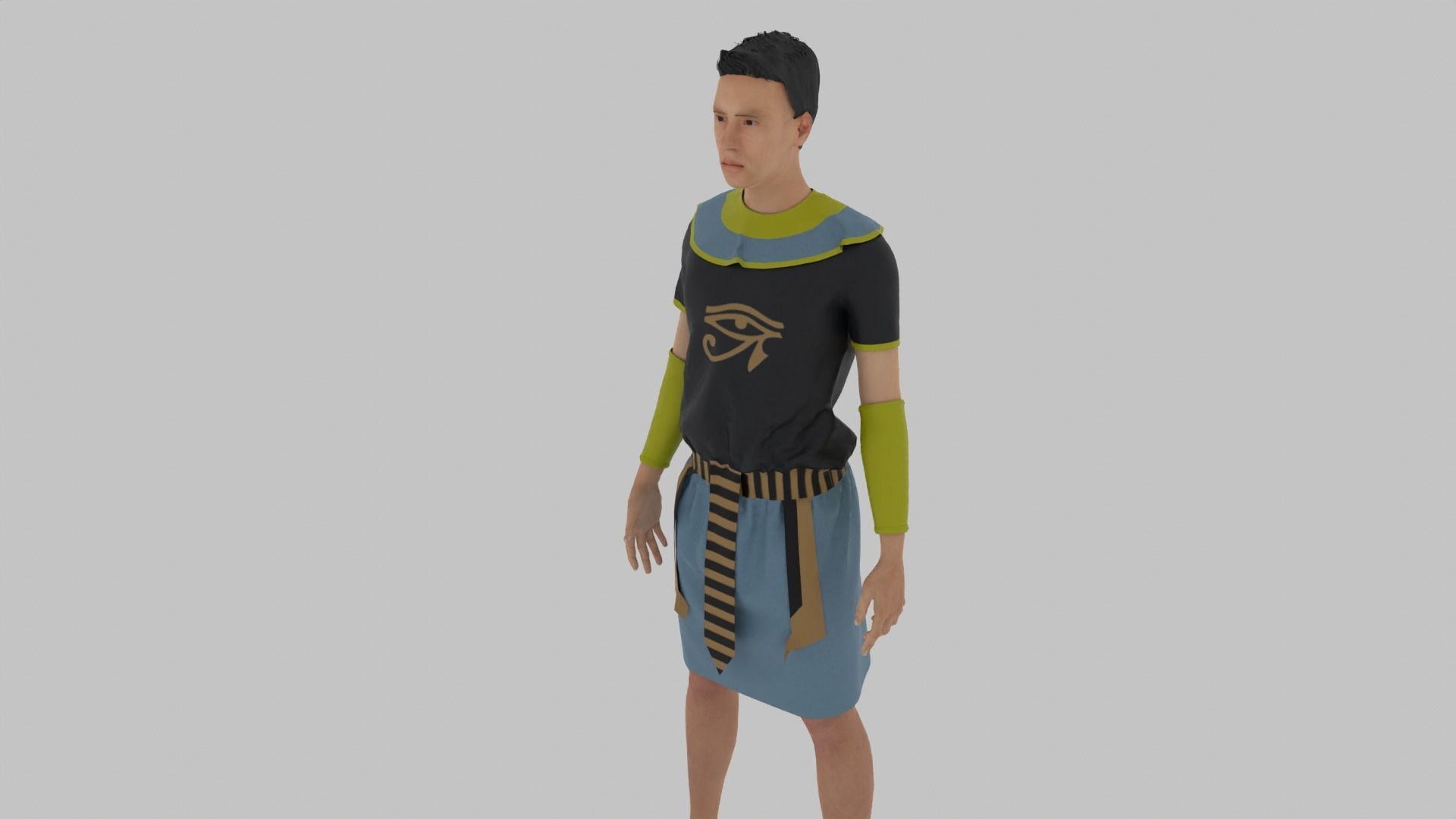 3D model Ancient Egypt Character VR / AR / low-poly | CGTrader