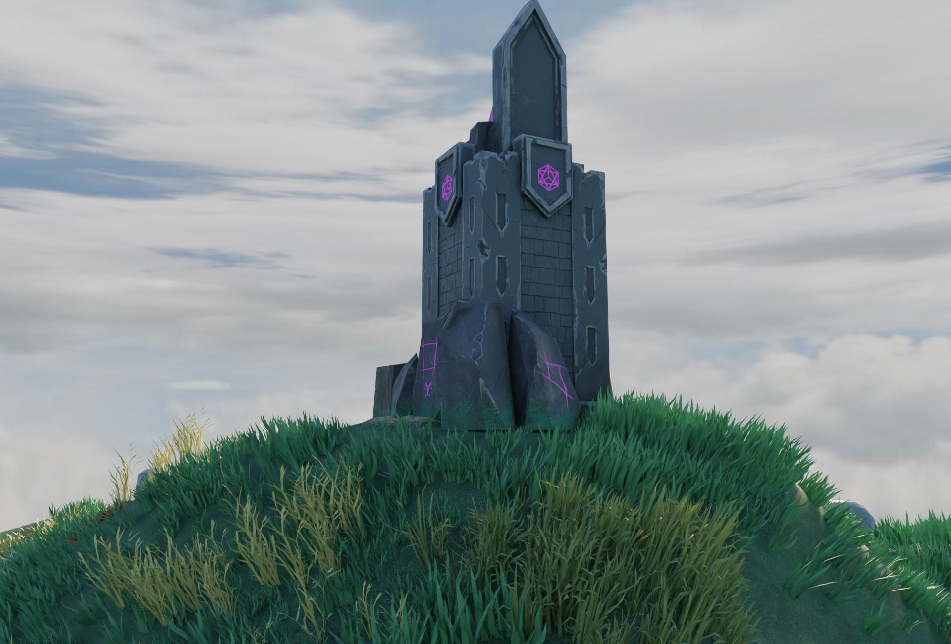 Stylized Magic Tower free VR / AR / low-poly 3D model | CGTrader