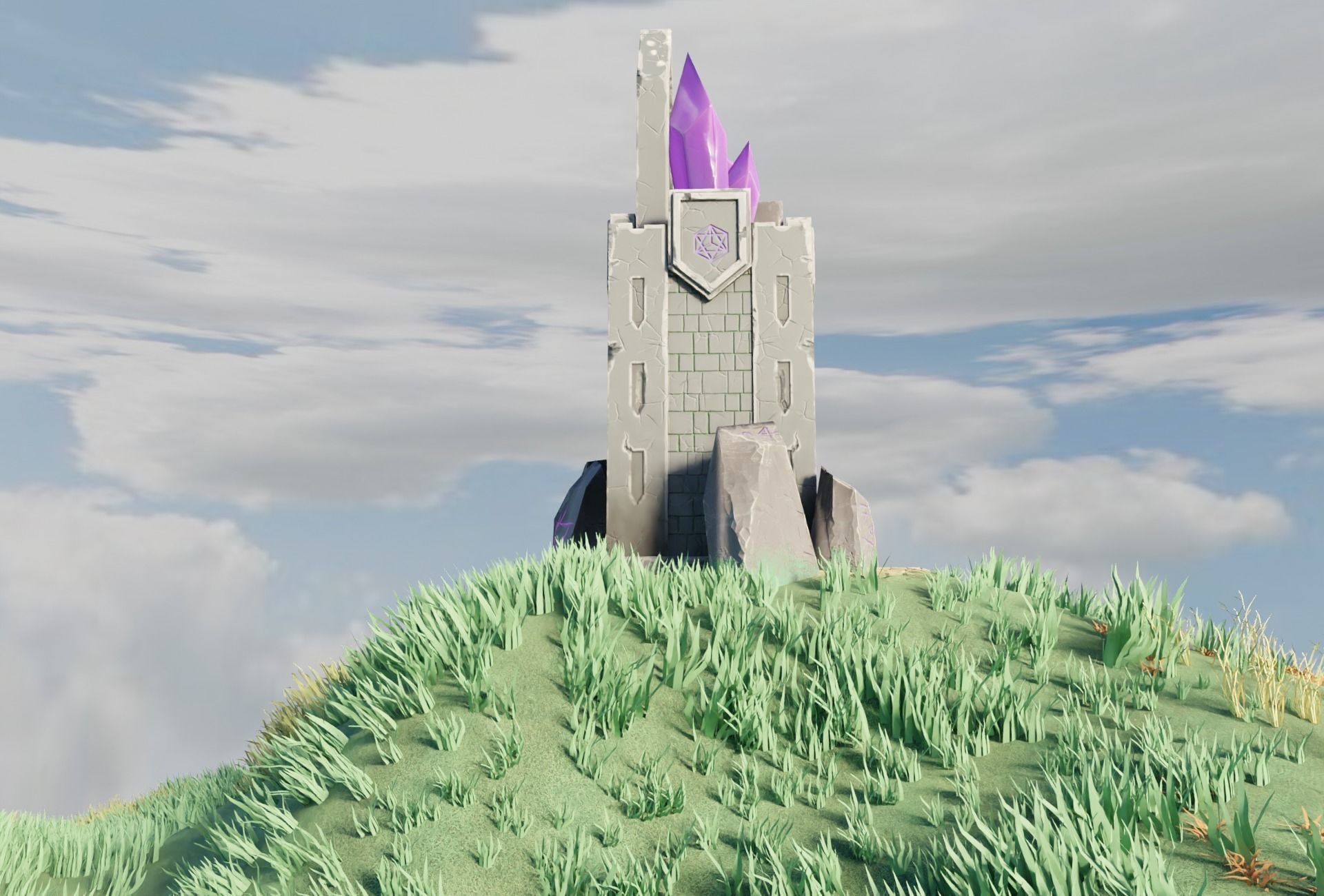 Stylized Magic Tower free VR / AR / low-poly 3D model | CGTrader