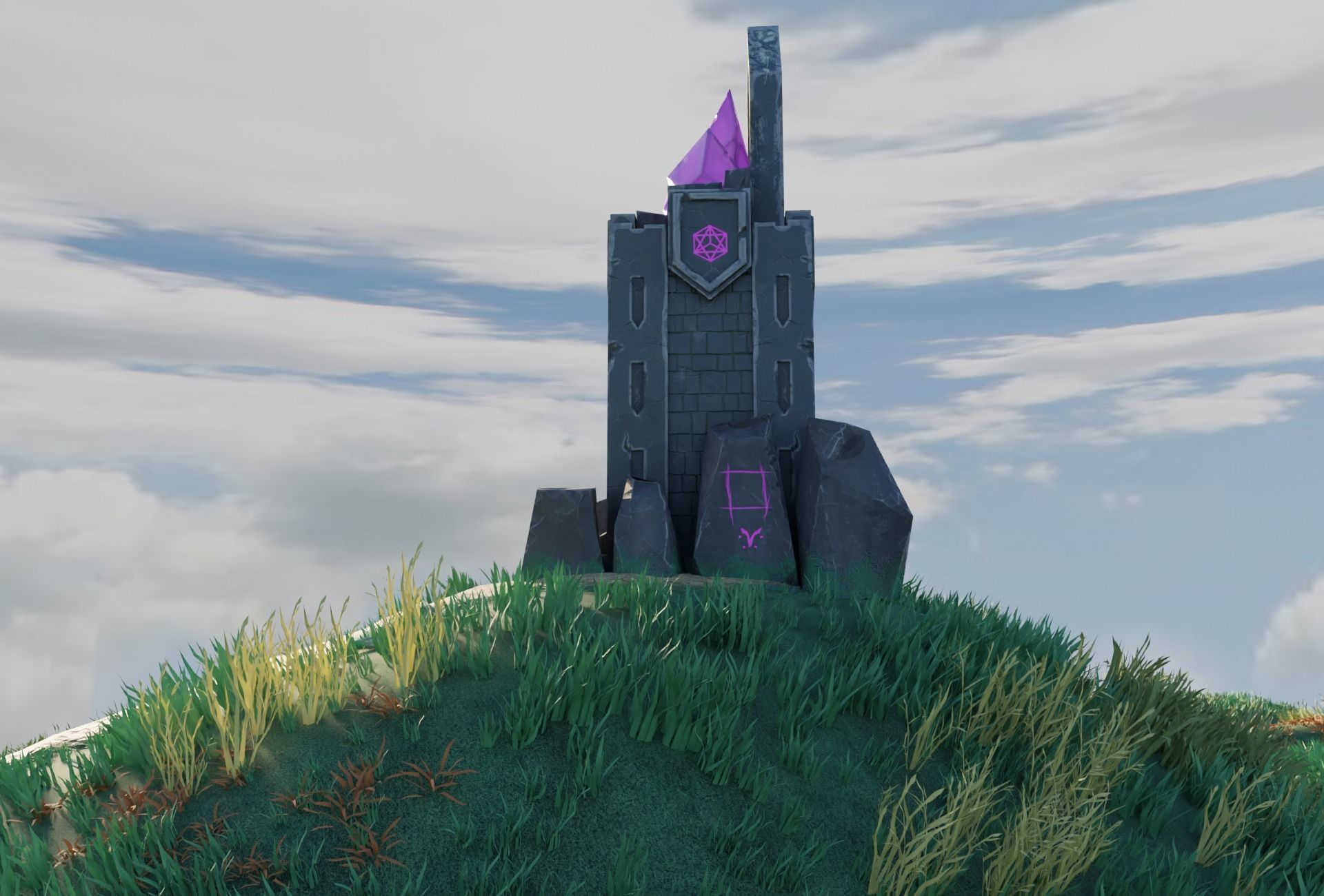 Stylized Magic Tower free VR / AR / low-poly 3D model | CGTrader