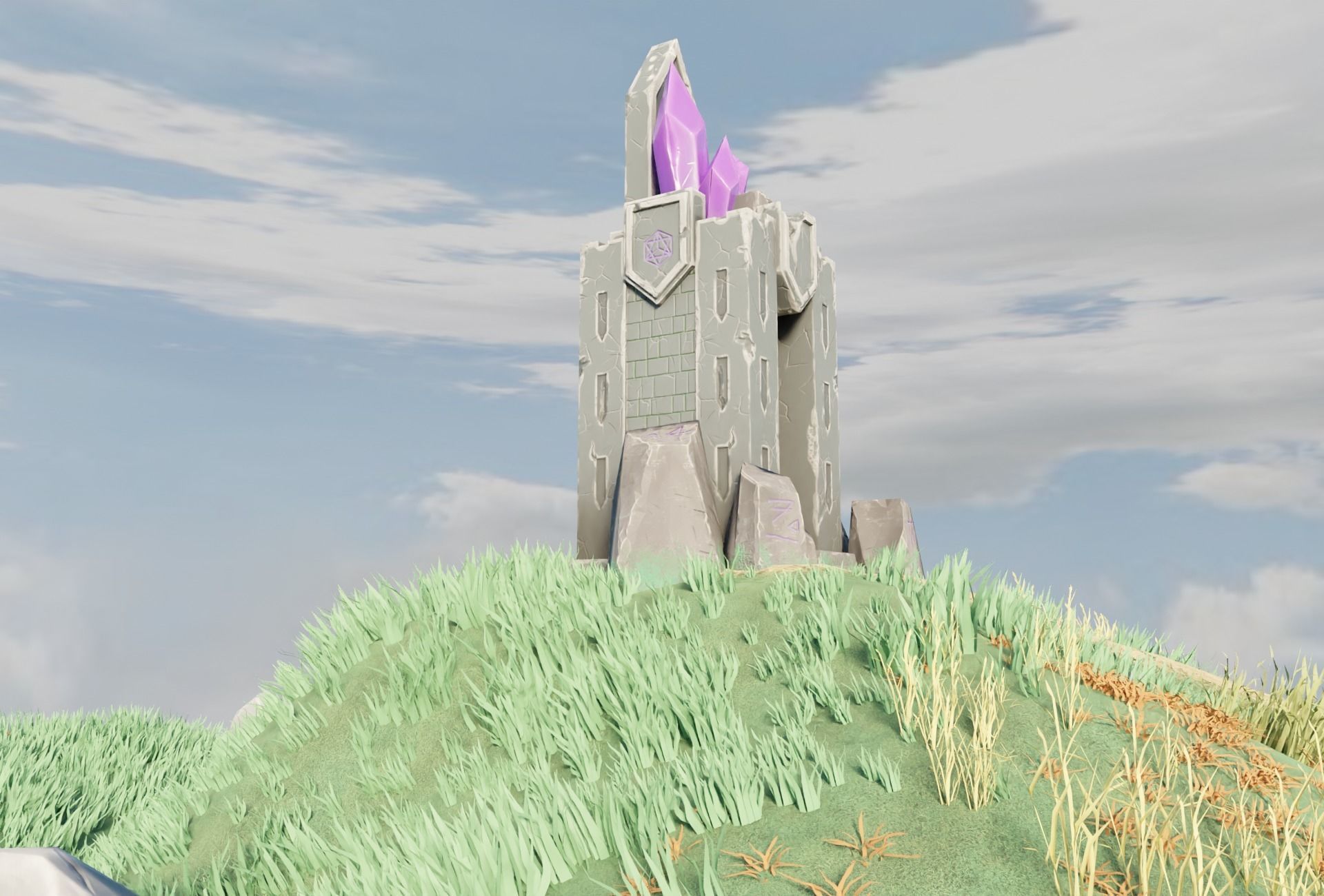 Stylized Magic Tower free VR / AR / low-poly 3D model | CGTrader
