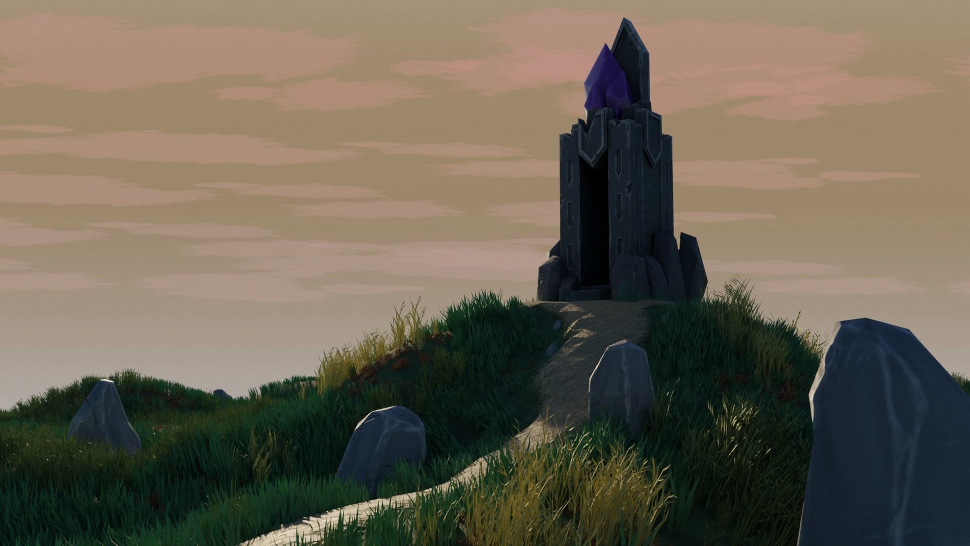 Stylized Magic Tower free VR / AR / low-poly 3D model | CGTrader