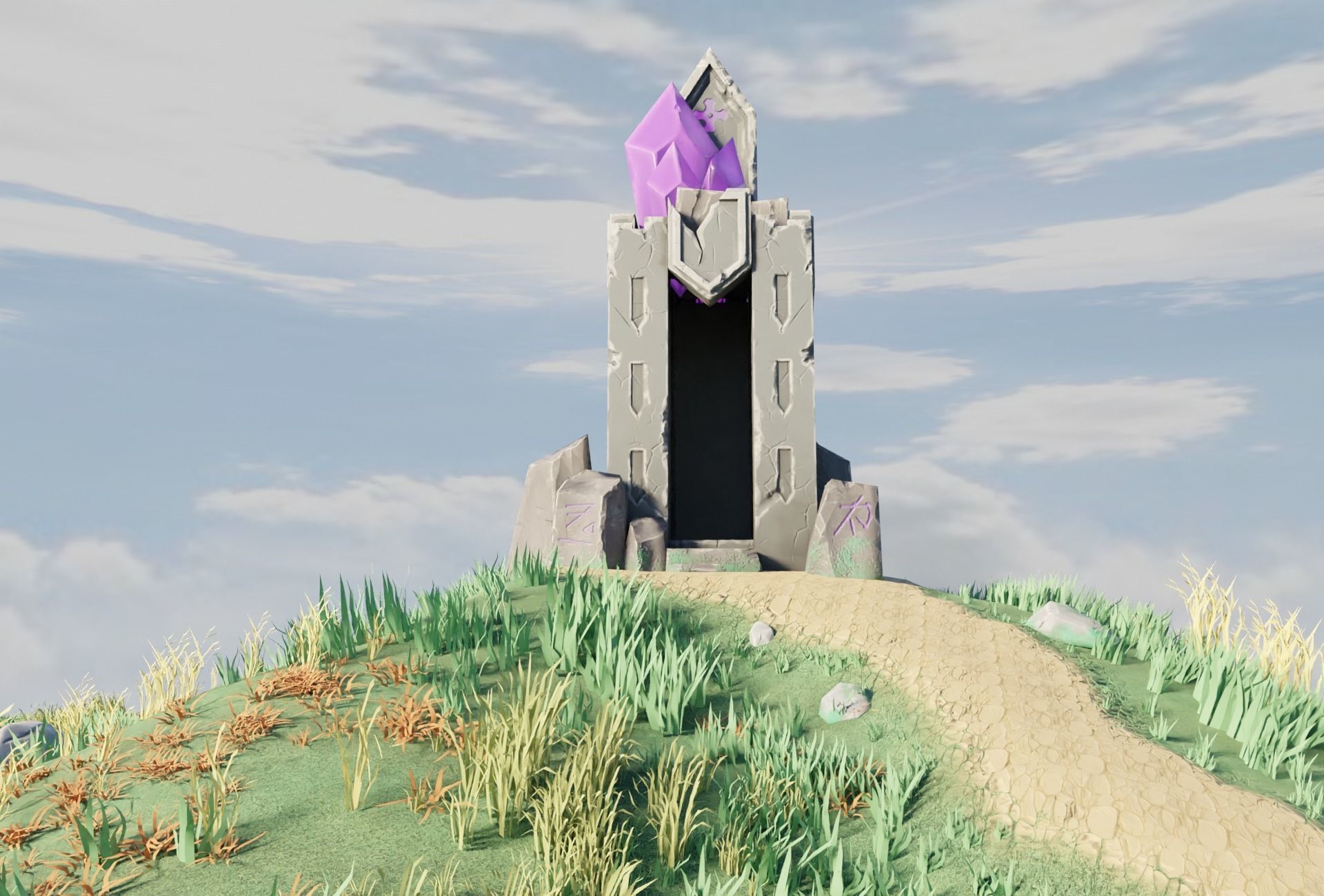 Stylized Magic Tower free VR / AR / low-poly 3D model | CGTrader