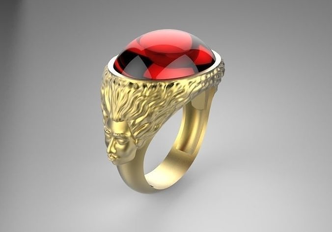 Face ring 3D model 3D printable | CGTrader