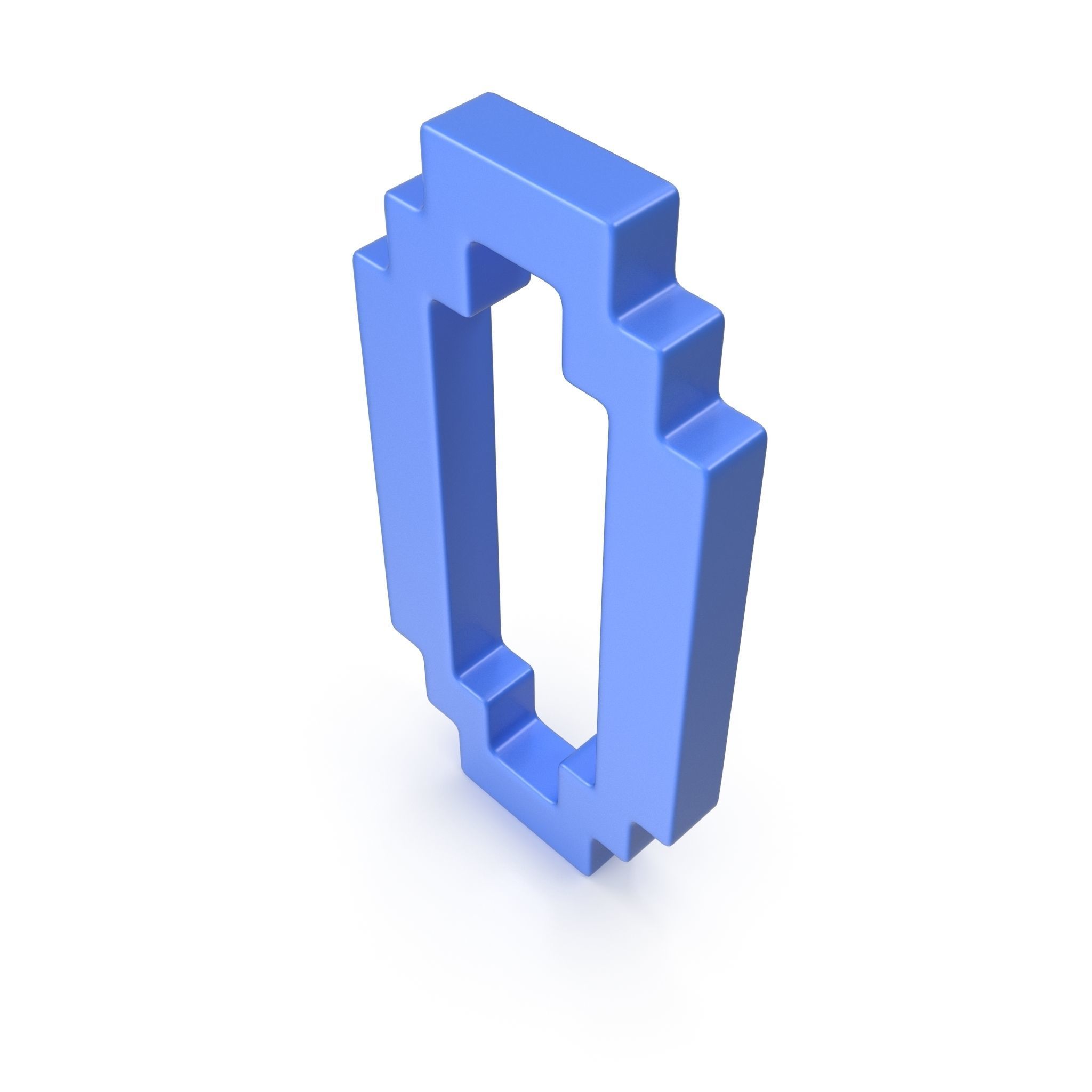 O Alphabet pixel letter 3D model | CGTrader