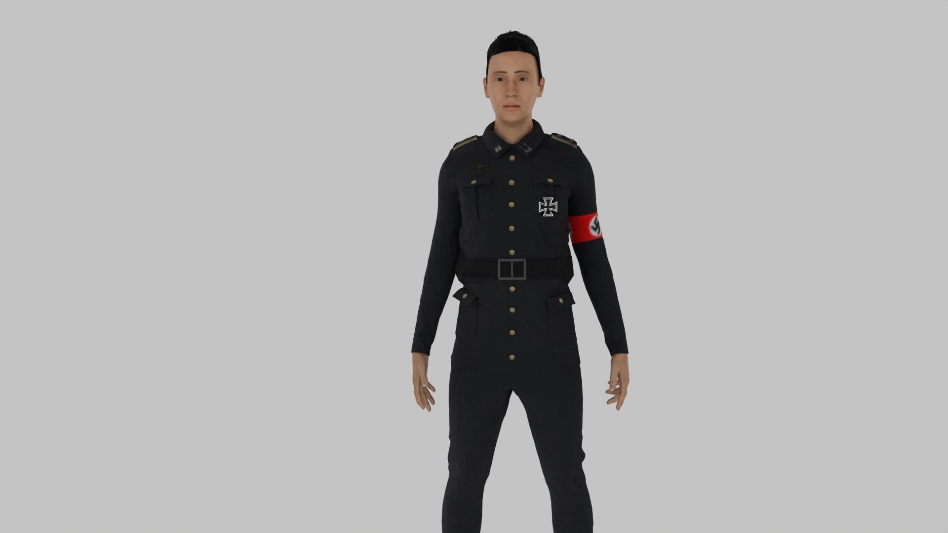 3D model GERMAN SS OFFICER VR / AR / low-poly | CGTrader