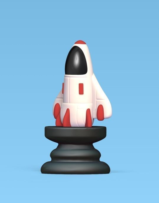 Space Chess - Spaceship - Rook 3D model 3D printable | CGTrader