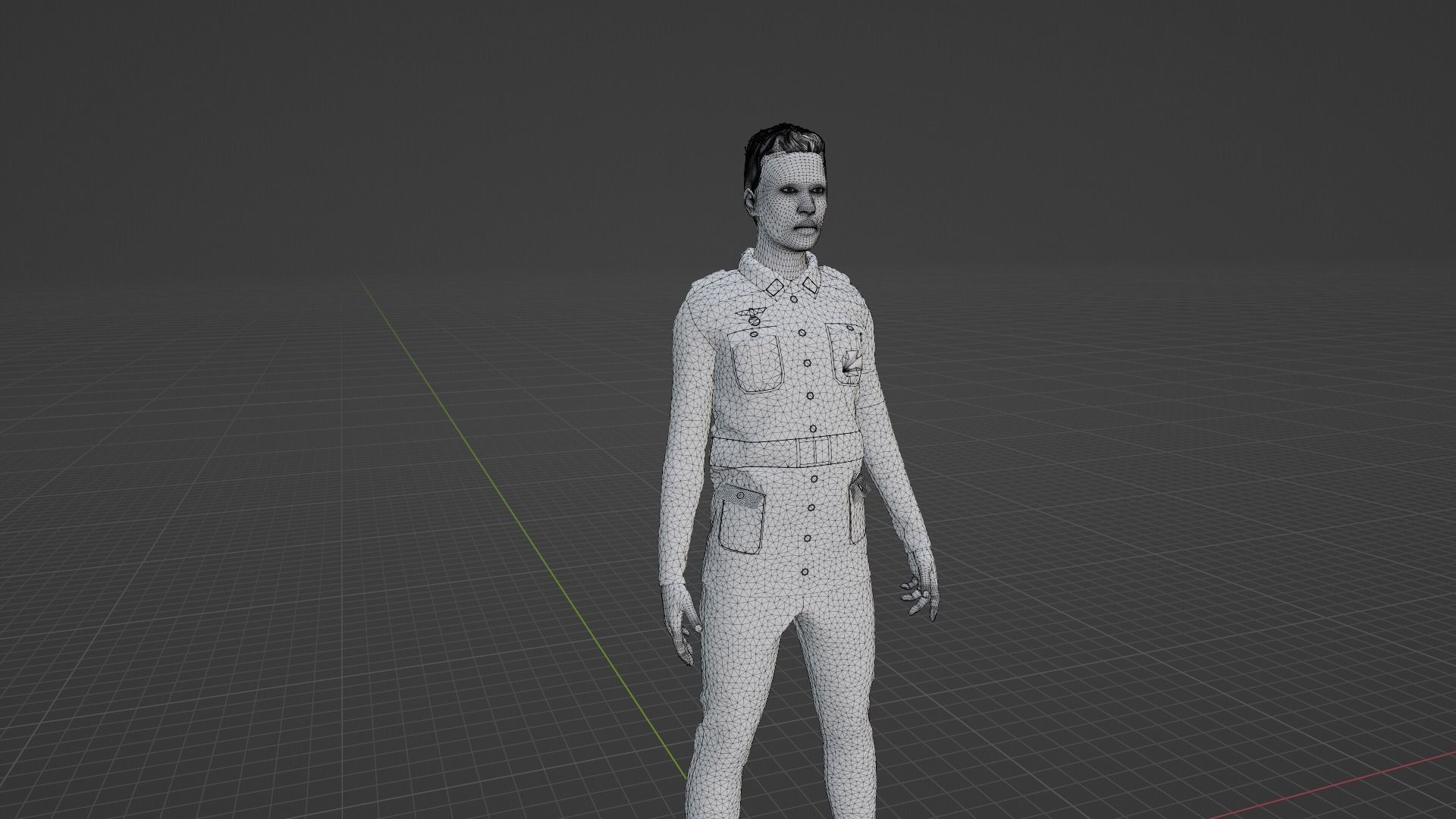 3D model GERMAN SS OFFICER VR / AR / low-poly | CGTrader