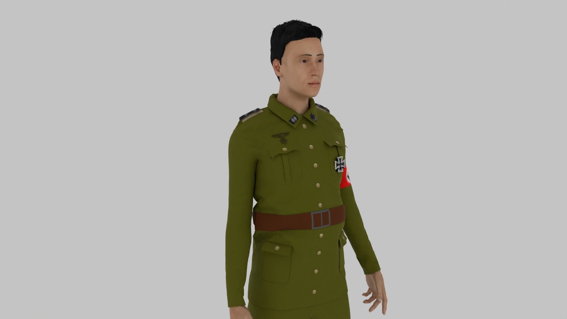 3D model GERMAN SS OFFICER VR / AR / low-poly | CGTrader