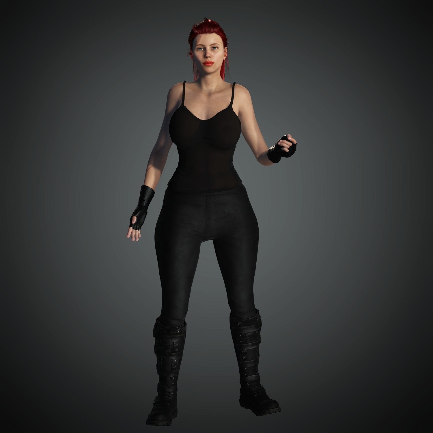 3D model 3D Bad Fighter Girl Realistic Model For Games and Animation VR ...