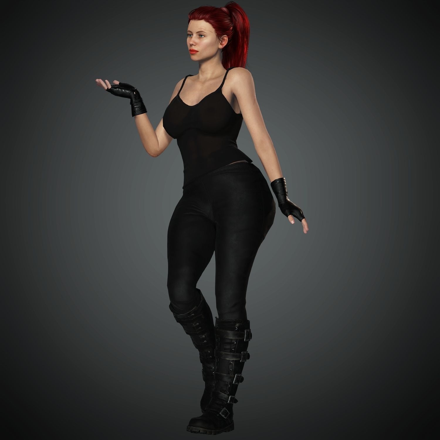 3D model 3D Bad Fighter Girl Realistic Model For Games and Animation VR ...