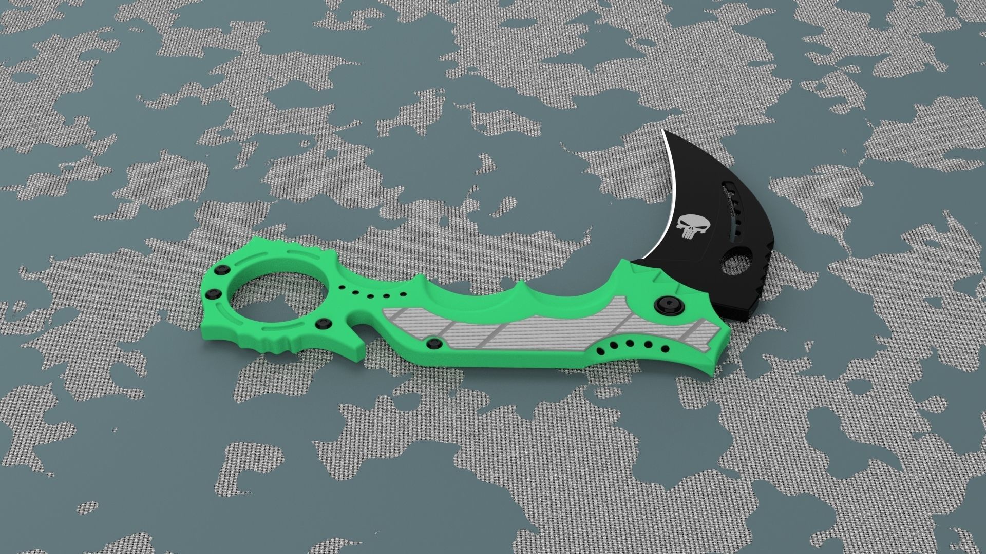 Zombie apocalypse survival knife set 3D model | CGTrader