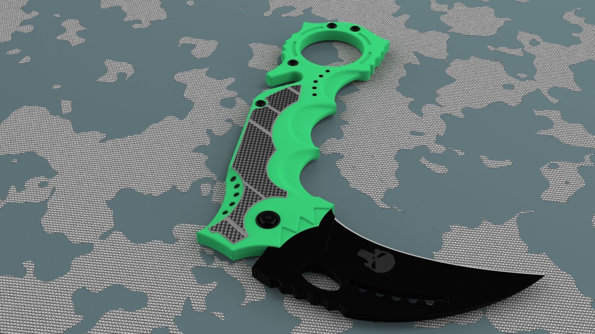 Zombie apocalypse survival knife set 3D model | CGTrader