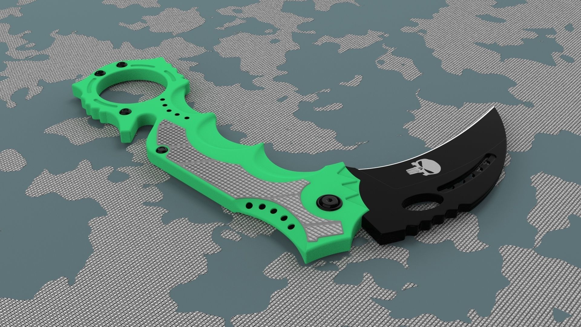 Zombie apocalypse survival knife set 3D model | CGTrader