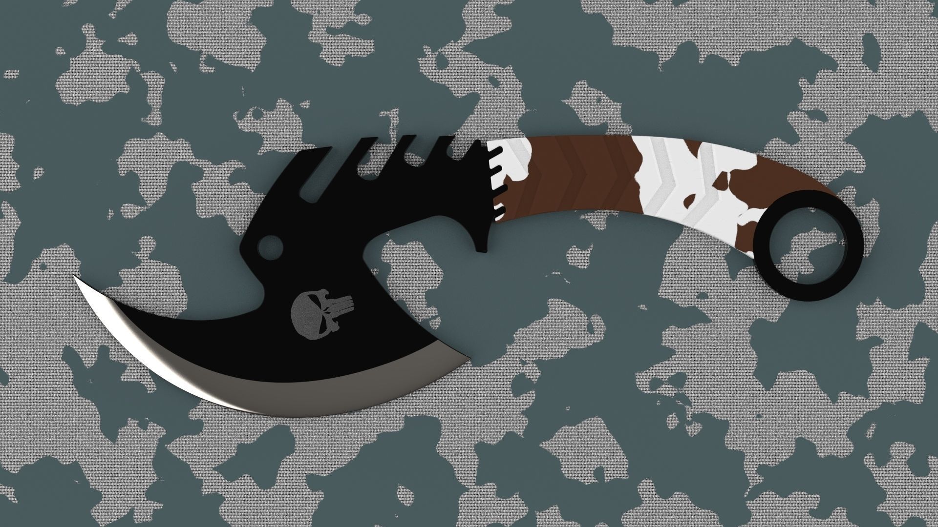 Zombie apocalypse survival knife set 3D model | CGTrader