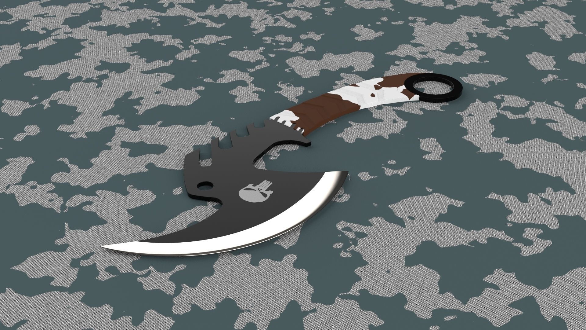 Zombie apocalypse survival knife set 3D model | CGTrader