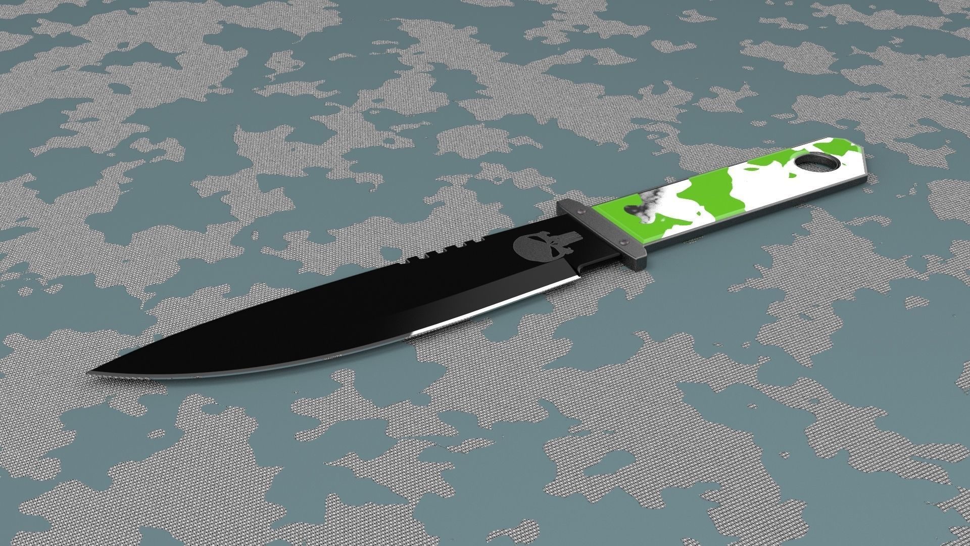 Zombie apocalypse survival knife set 3D model | CGTrader