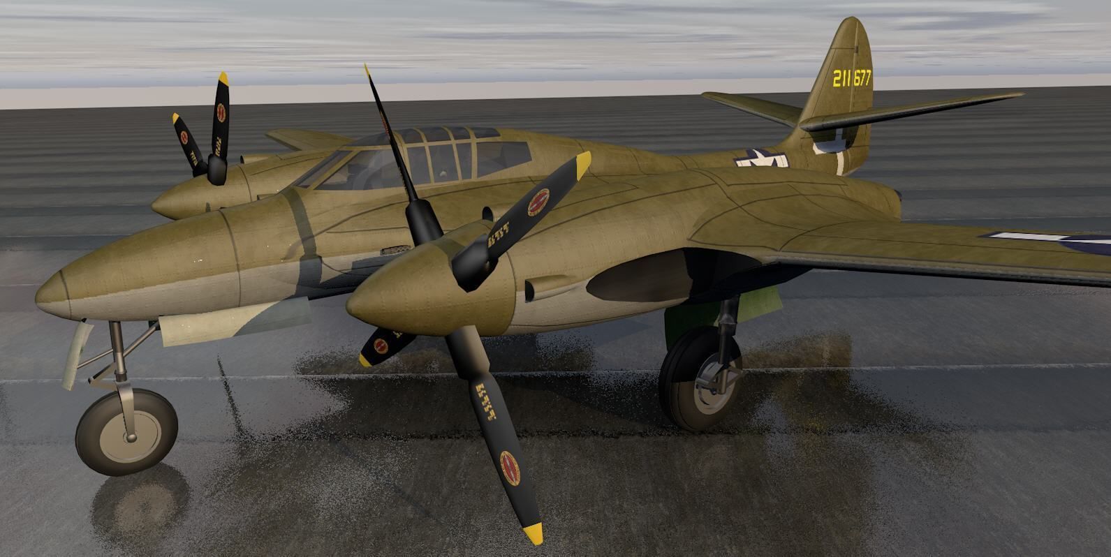 McDonnell XP-67 Moonbat 3D model | CGTrader