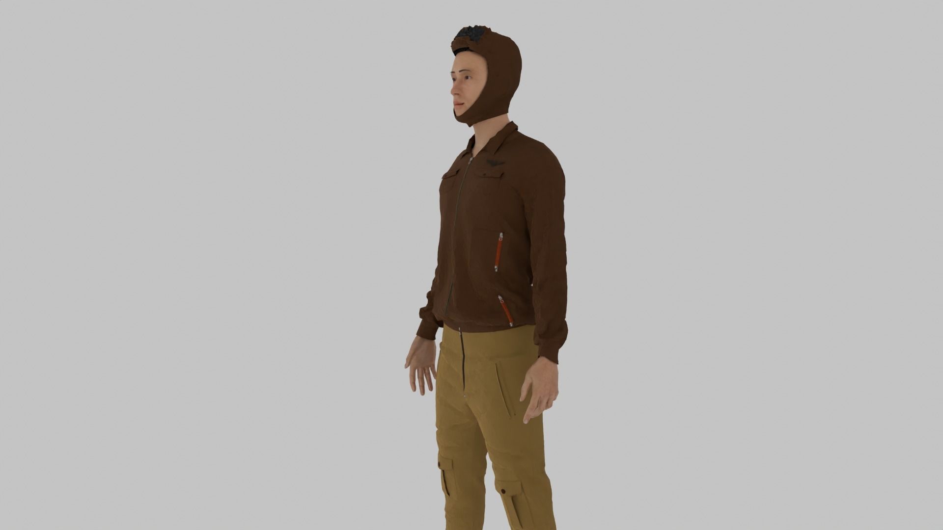 3D model Fighter Pilot WW2 VR / AR / low-poly | CGTrader