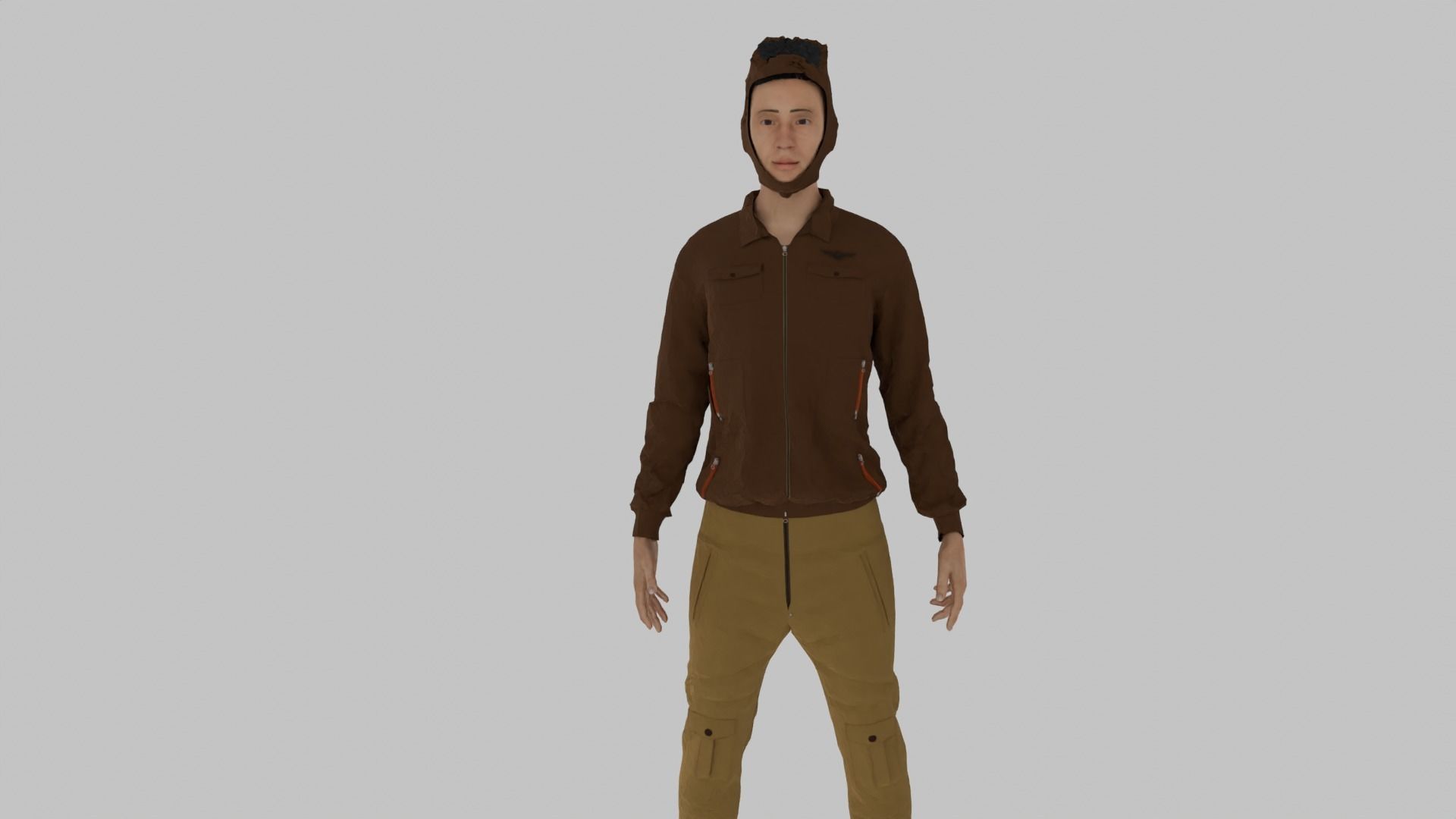 3D model Fighter Pilot WW2 VR / AR / low-poly | CGTrader