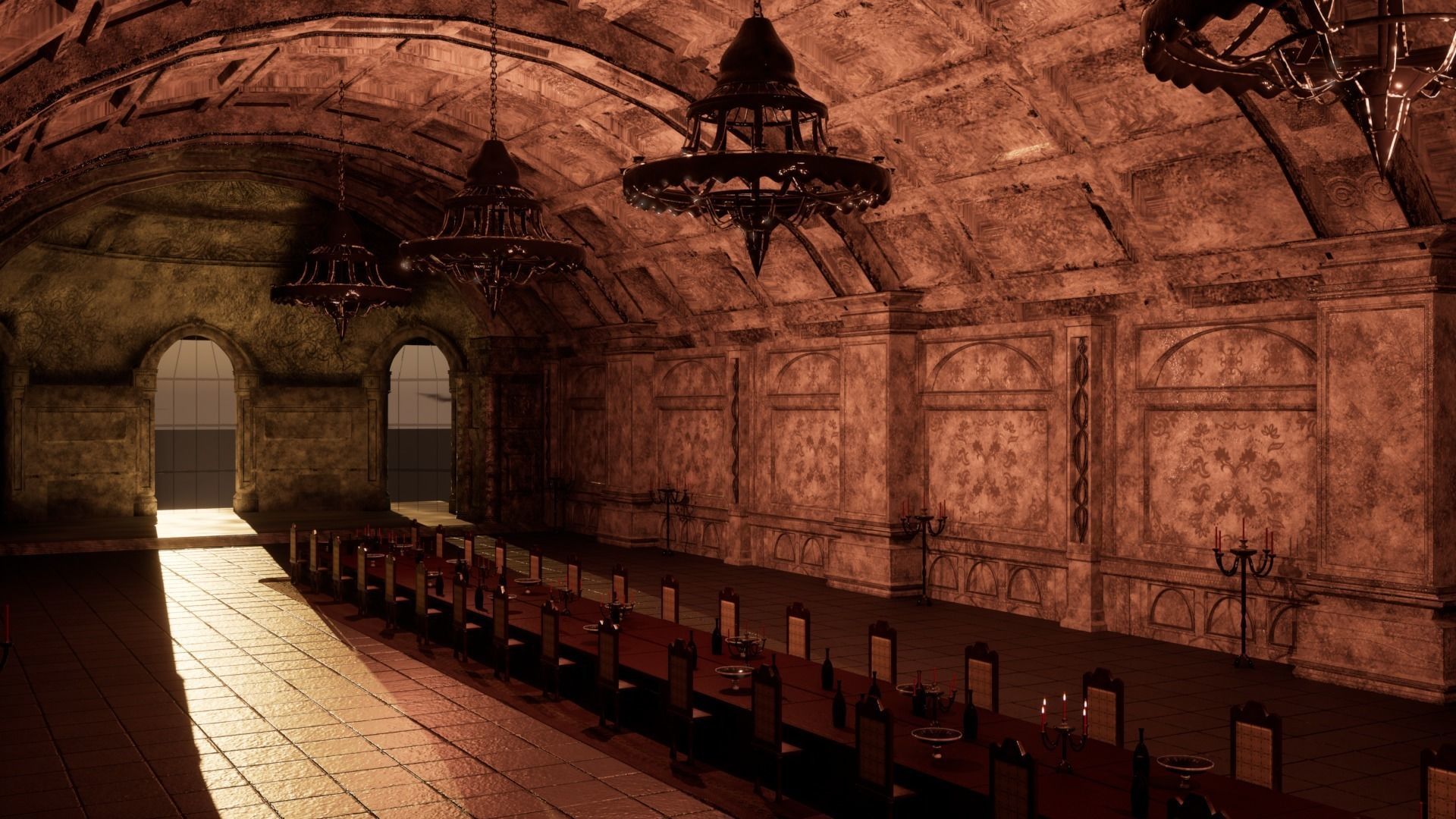 Dungeon Castle Assets Pack free VR / AR / low-poly 3D model | CGTrader