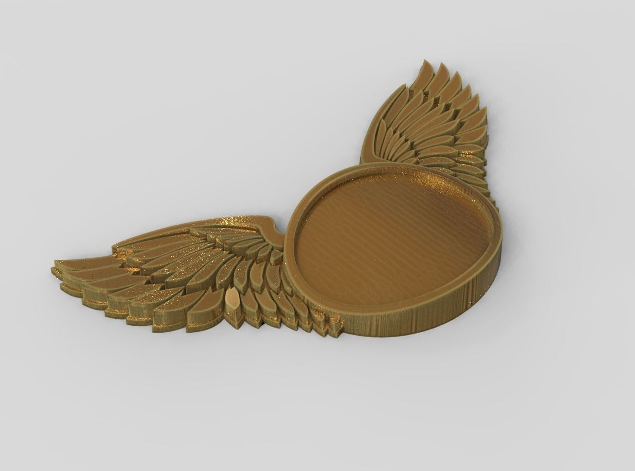Oval base with wings 3D model 3D printable | CGTrader