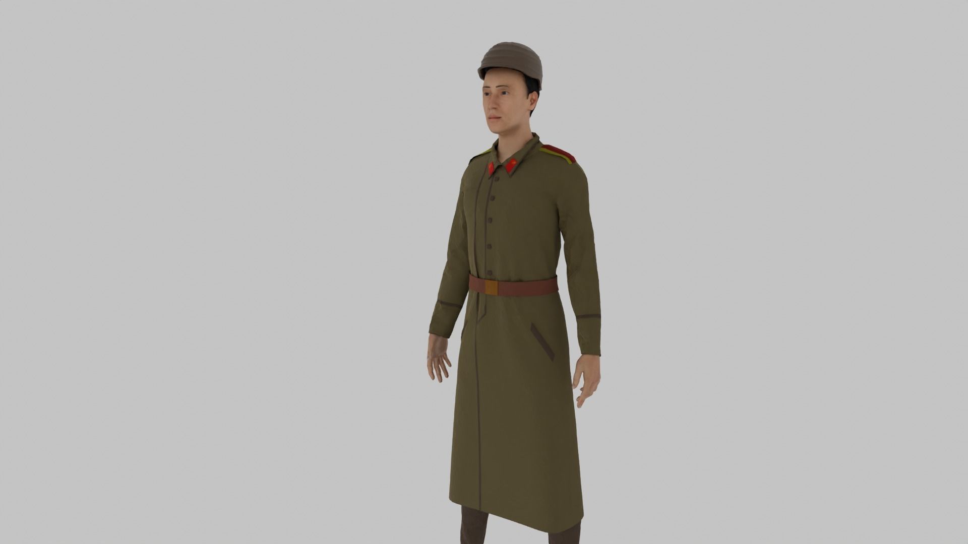3D model WWII Soviet Union Soldier VR / AR / low-poly | CGTrader