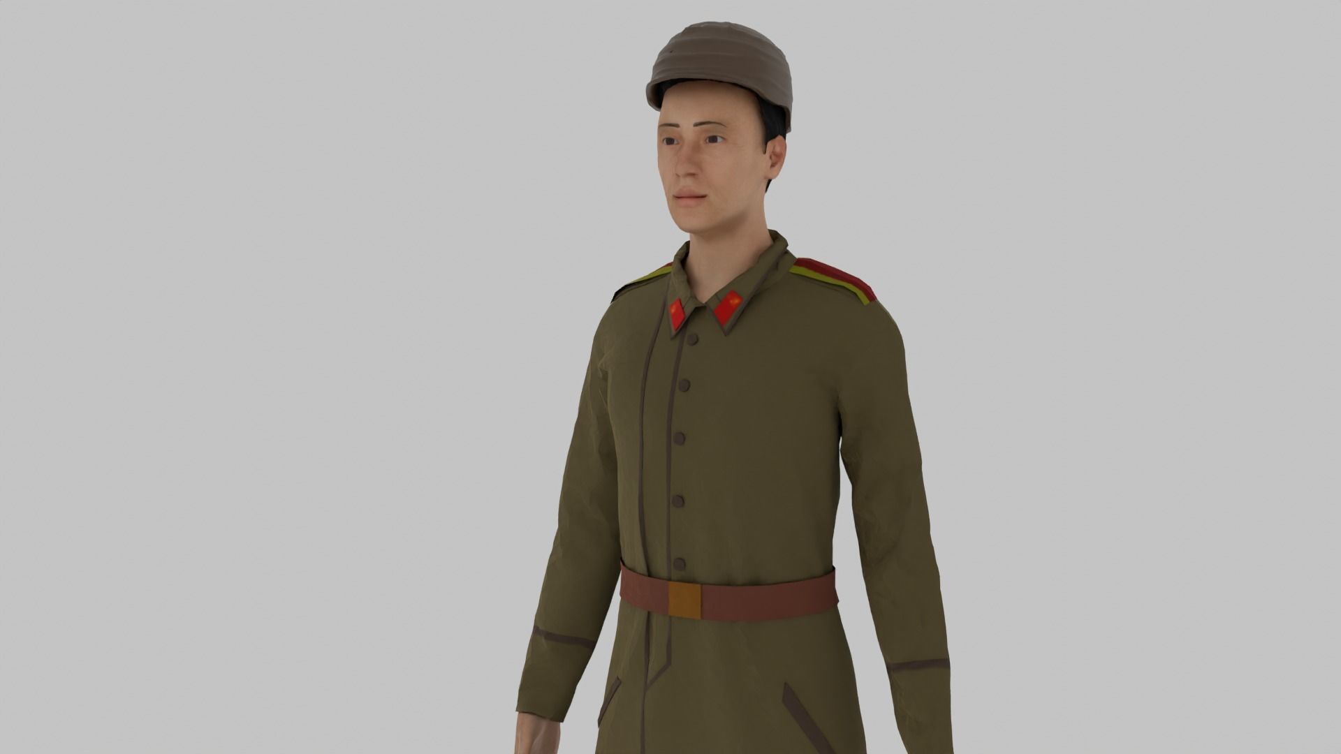 3D model WWII Soviet Union Soldier VR / AR / low-poly | CGTrader