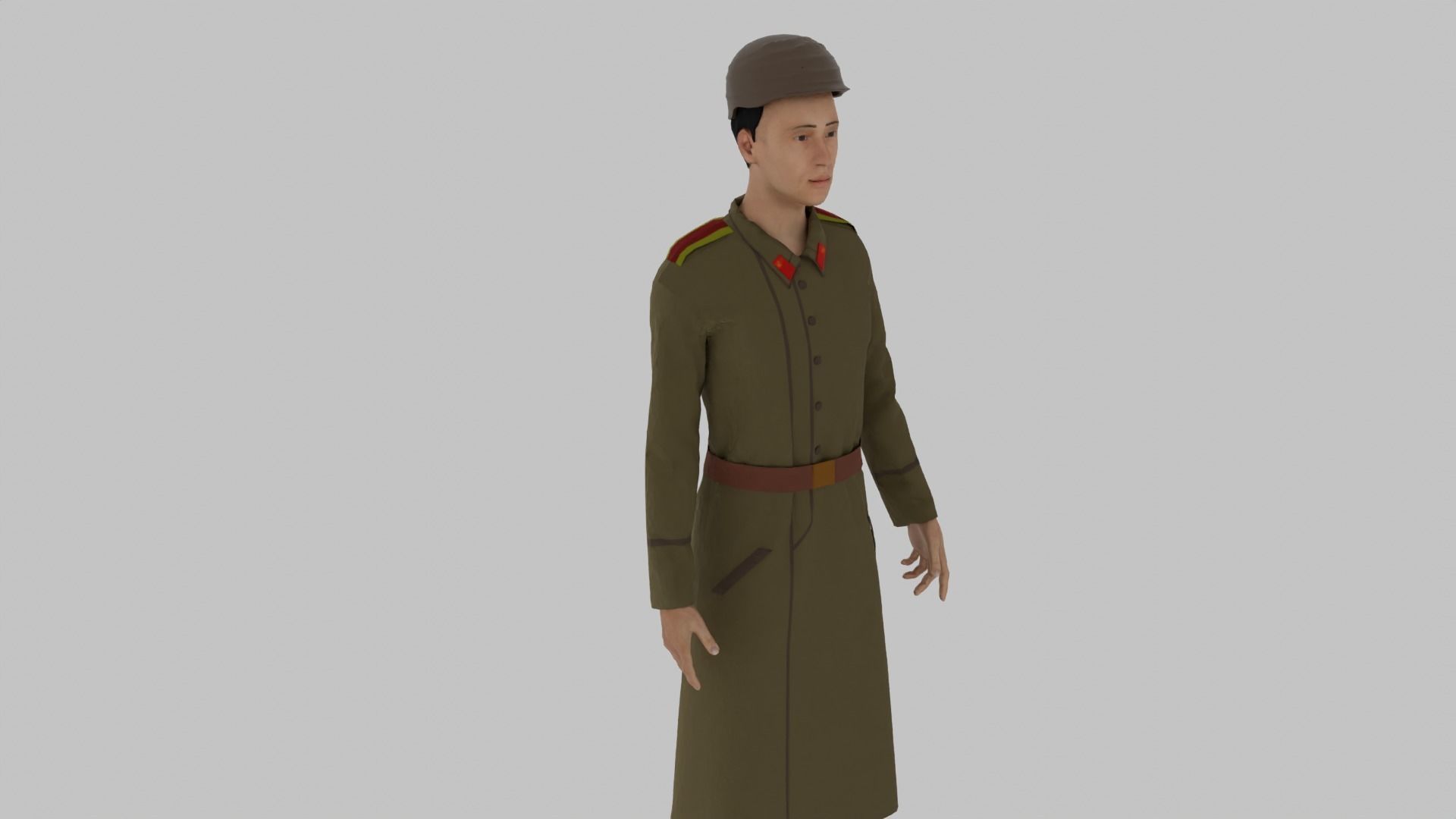 3D model WWII Soviet Union Soldier VR / AR / low-poly | CGTrader