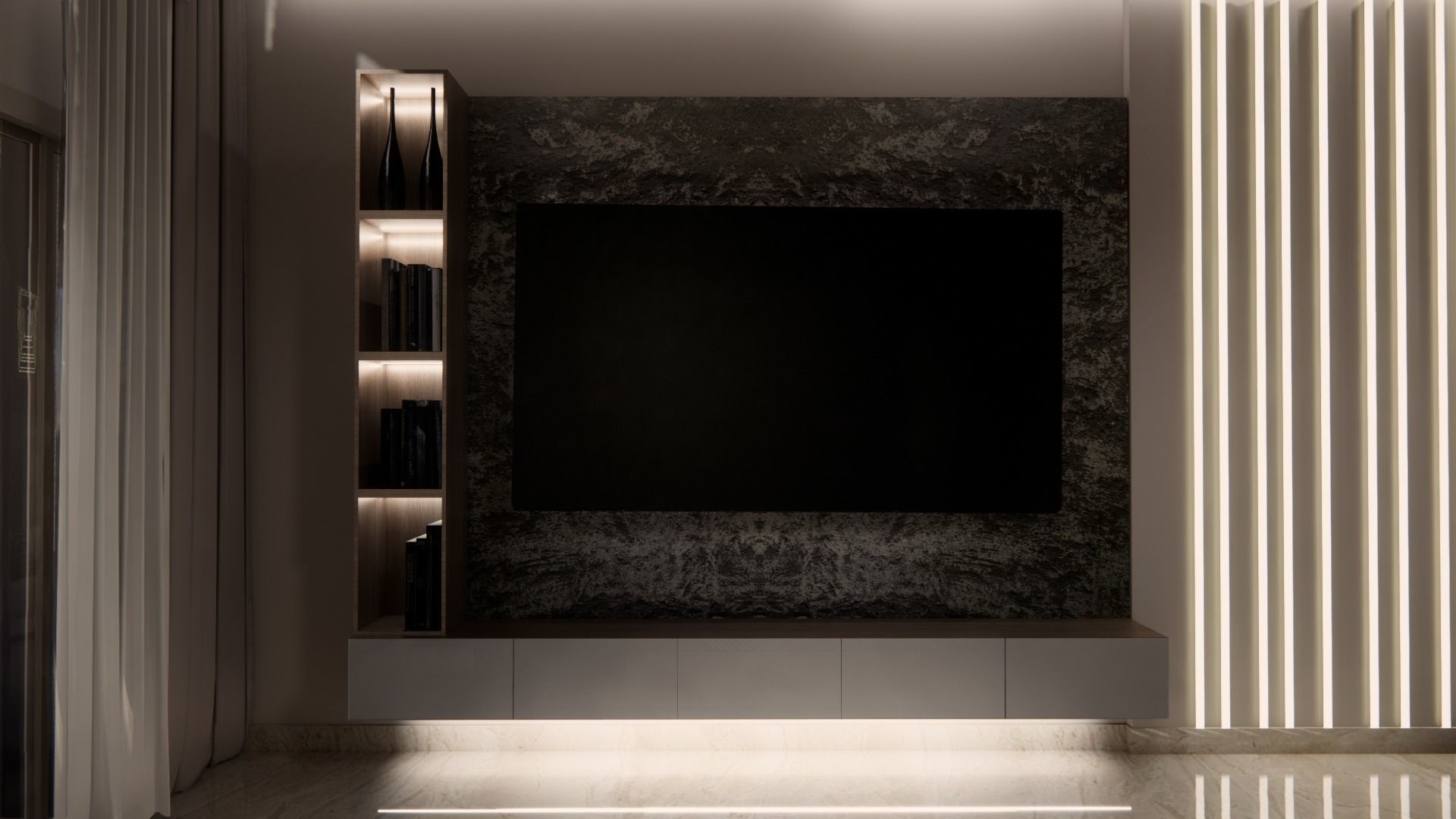 Interior TV Unit 3D model animated | CGTrader