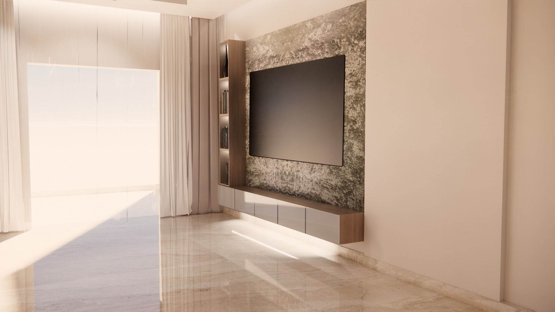 Interior TV Unit 3D model animated | CGTrader